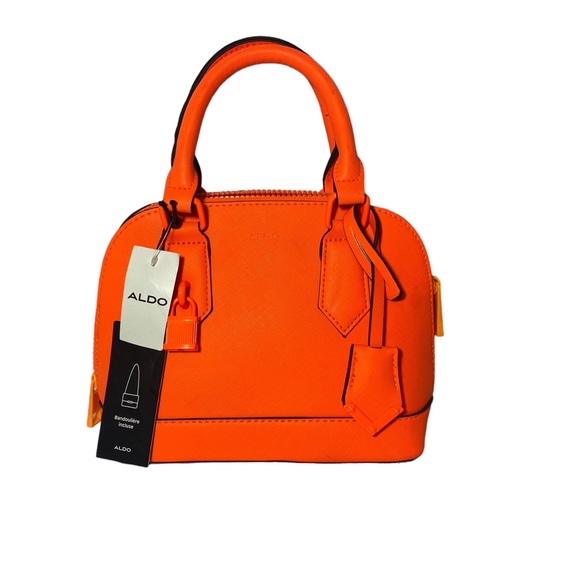 Aldo | Bags | Aldo Women Soton Dome Shape Tote Handbags Bright Orange ...
